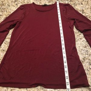 Zara | Tops | Zara Maroon Basic Top | Poshmark